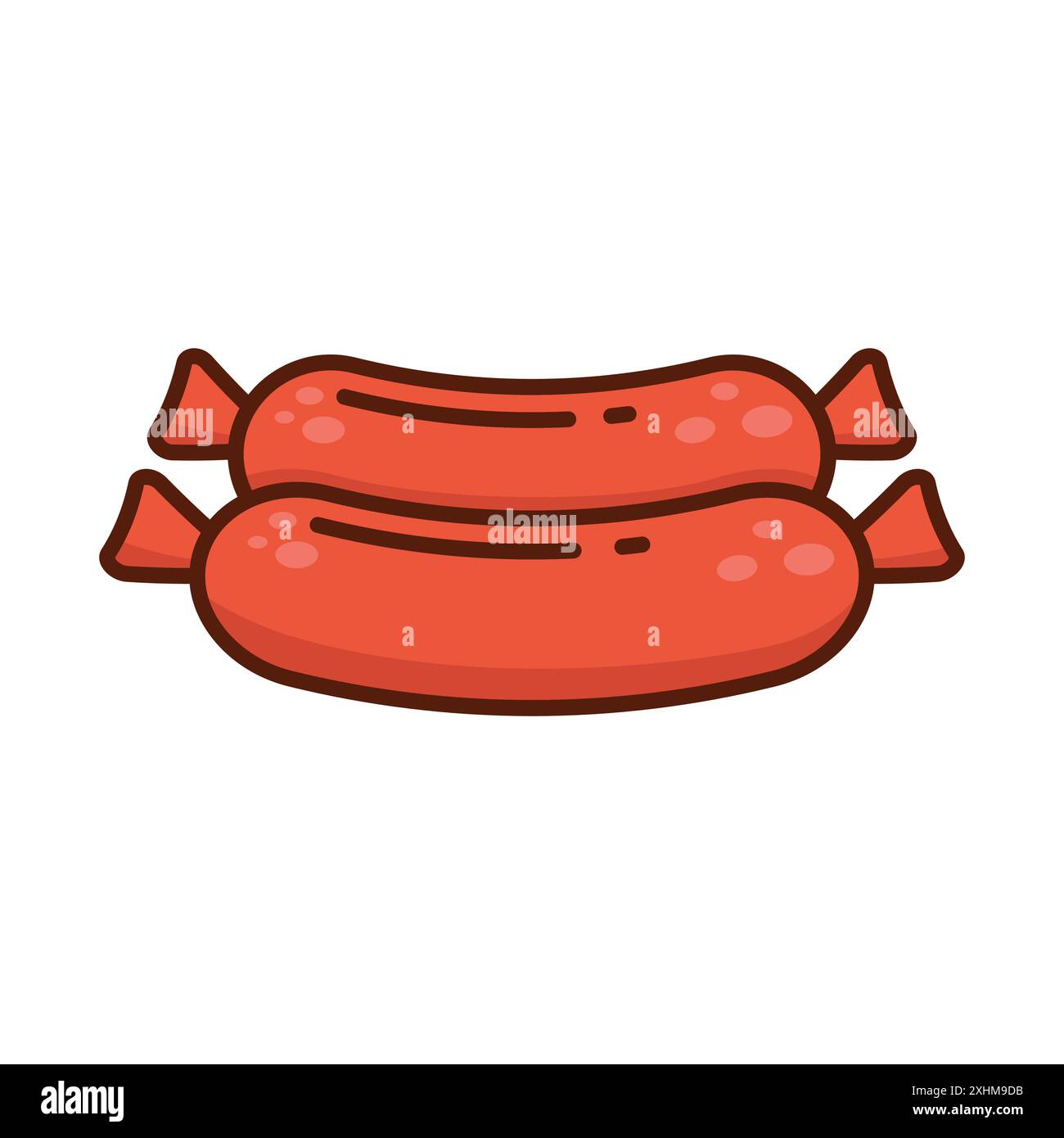 Sausage german food icon vector hi-res stock photography and images - Alamy
