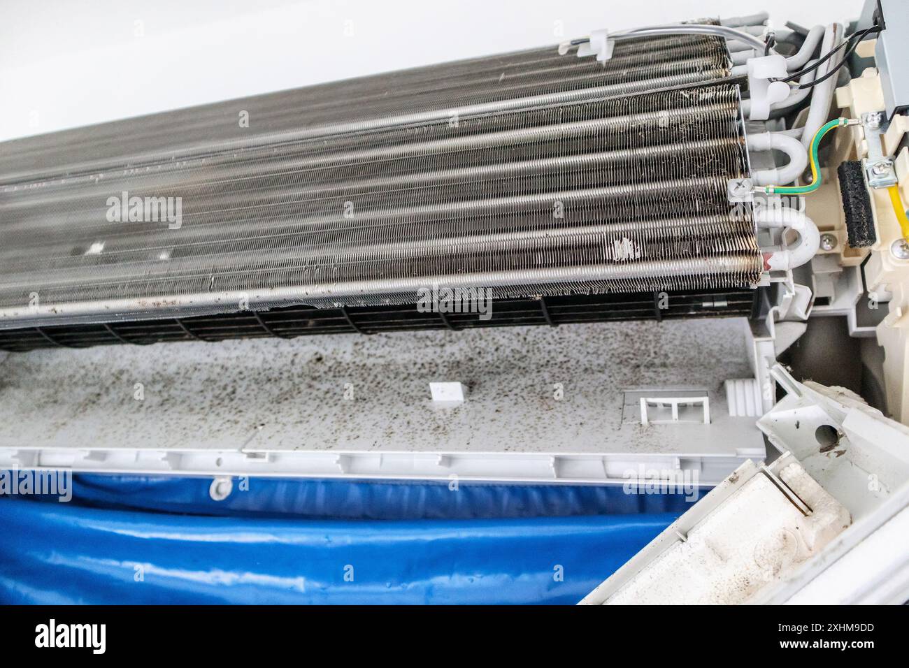 Dirty air conditioner system before cleaning Stock Photo - Alamy