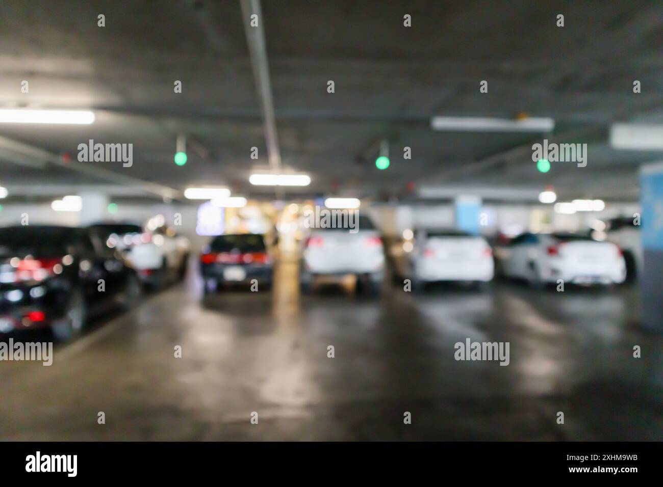 Abstract empty underground parking interior hi-res stock photography ...