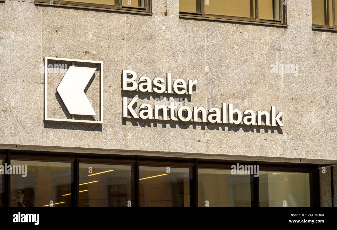 Logo of the Basler Kantonalbank on a branch in Basel Stock Photo - Alamy