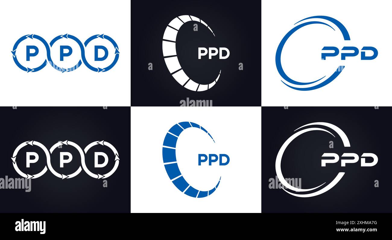 PPD logo. P P D design. White PPD letter. PPD, P P D letter logo design ...
