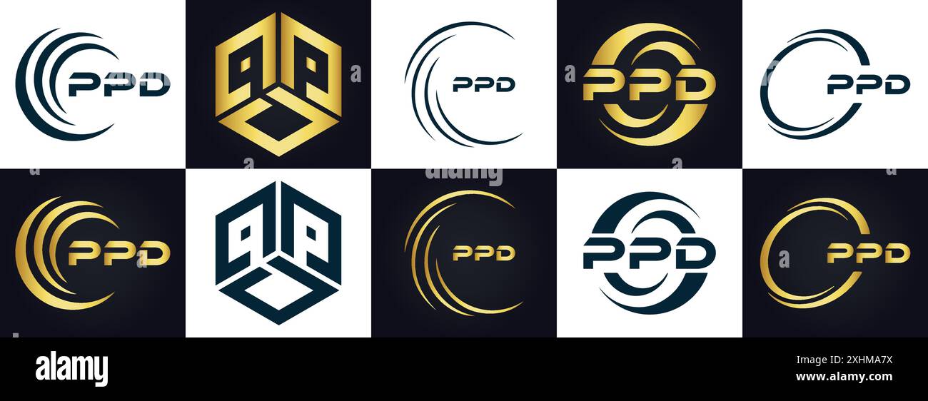 PPD logo. P P D design. White PPD letter. PPD, P P D letter logo design ...