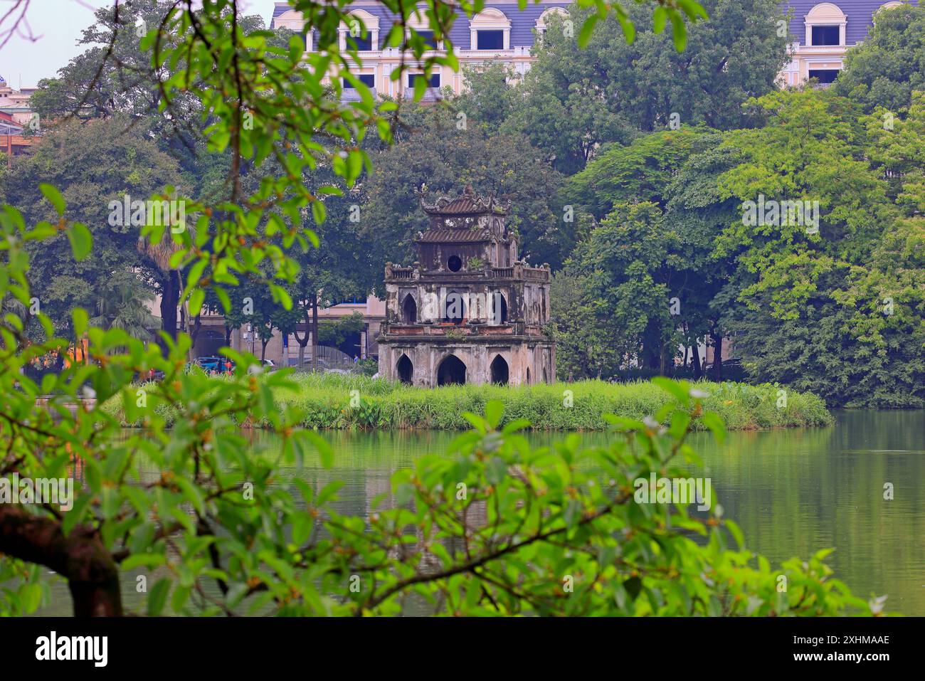 Turtle Tower (Thap Rua) , a tower situated at Hoan Kiem lake in Hang ...