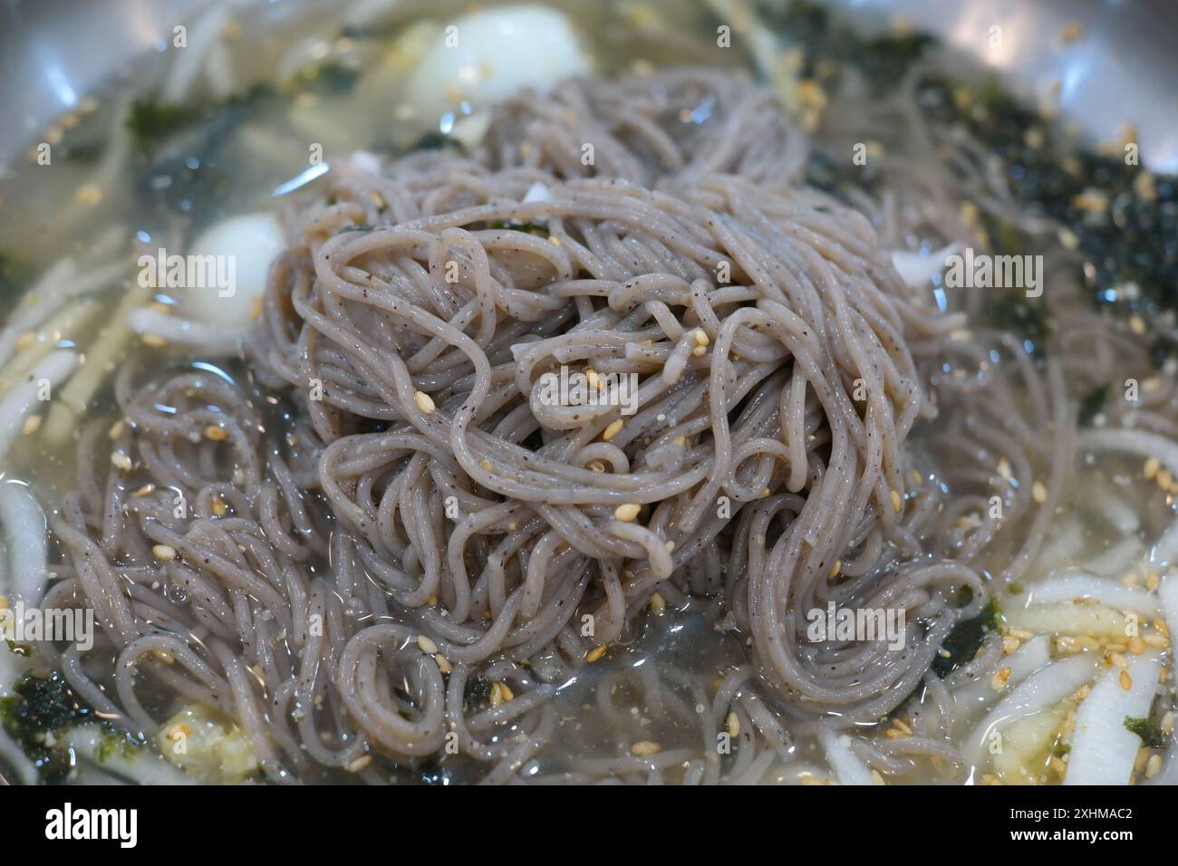 cold buckwheat noodles, Korea’s representative noodle dish Stock Photo ...