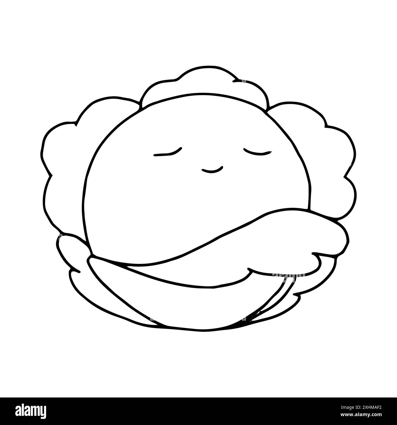 Outline contour. Doodle style. Hand drawn. Simple shapes. Design ...