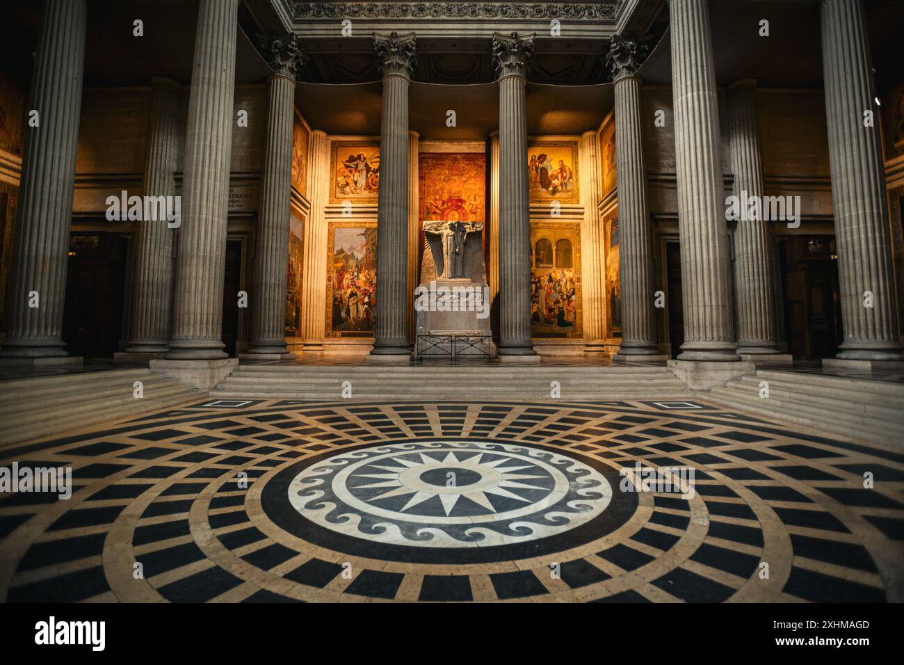 Patterned Floor and Corinthian Columns in the Majestic Interior of the ...