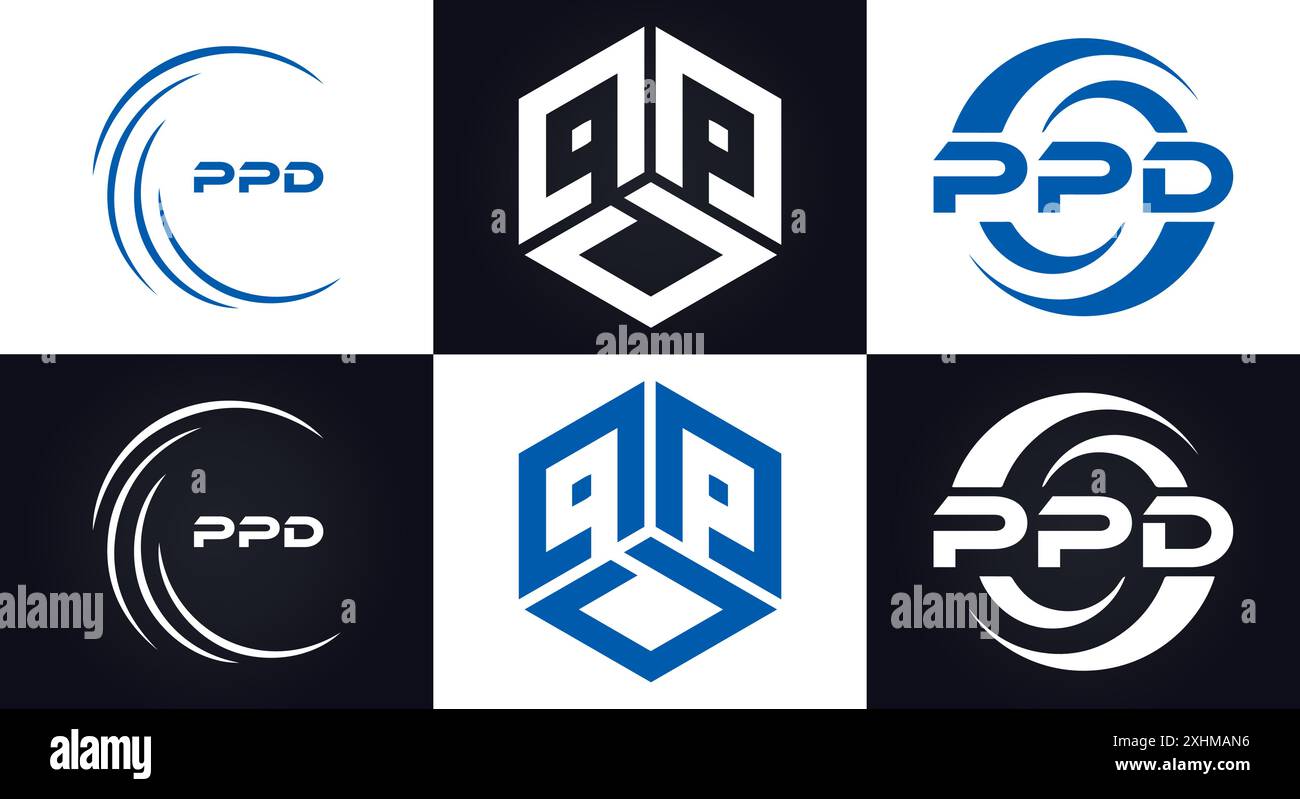 PPD logo. P P D design. White PPD letter. PPD, P P D letter logo design ...