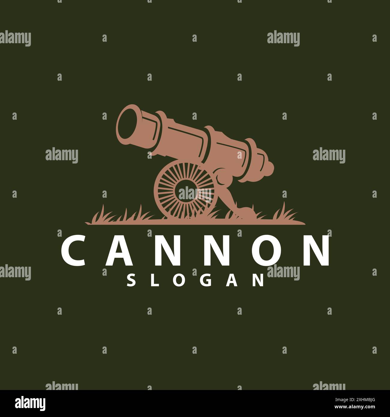 Cannon Logo, Elegant Simple Design Retro Vintage Style, War Artillery ...