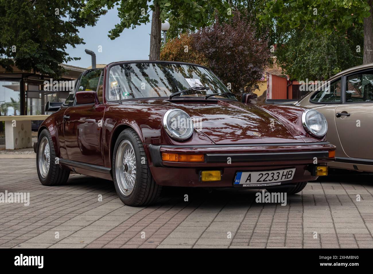 Retro Porsche 911 Targa on Classic cars event in Pomorie, Bulgaria ...