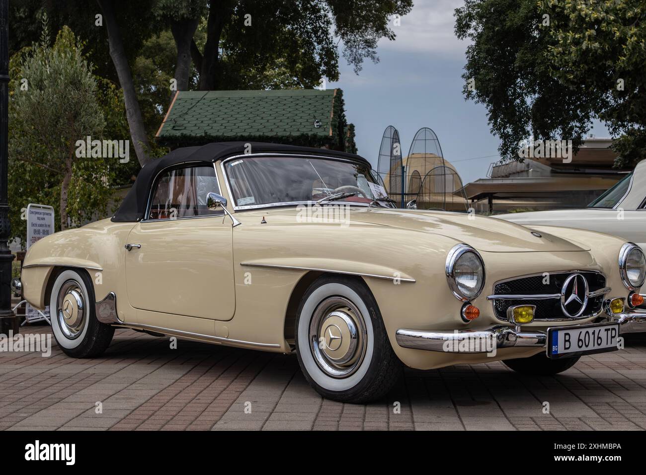 Retro Mercedes 190 SL 1962 on Classic cars event in Pomorie, Bulgaria ...