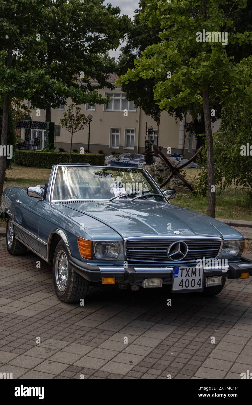 Retro Mercedes R 107 SL 1978 on Classic cars event in Pomorie, Bulgaria ...