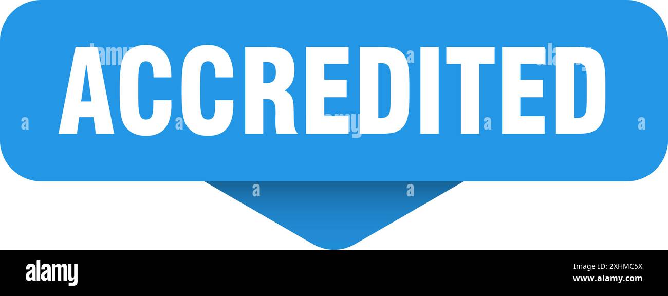 accredited sticker. accredited sign on transparent background ...