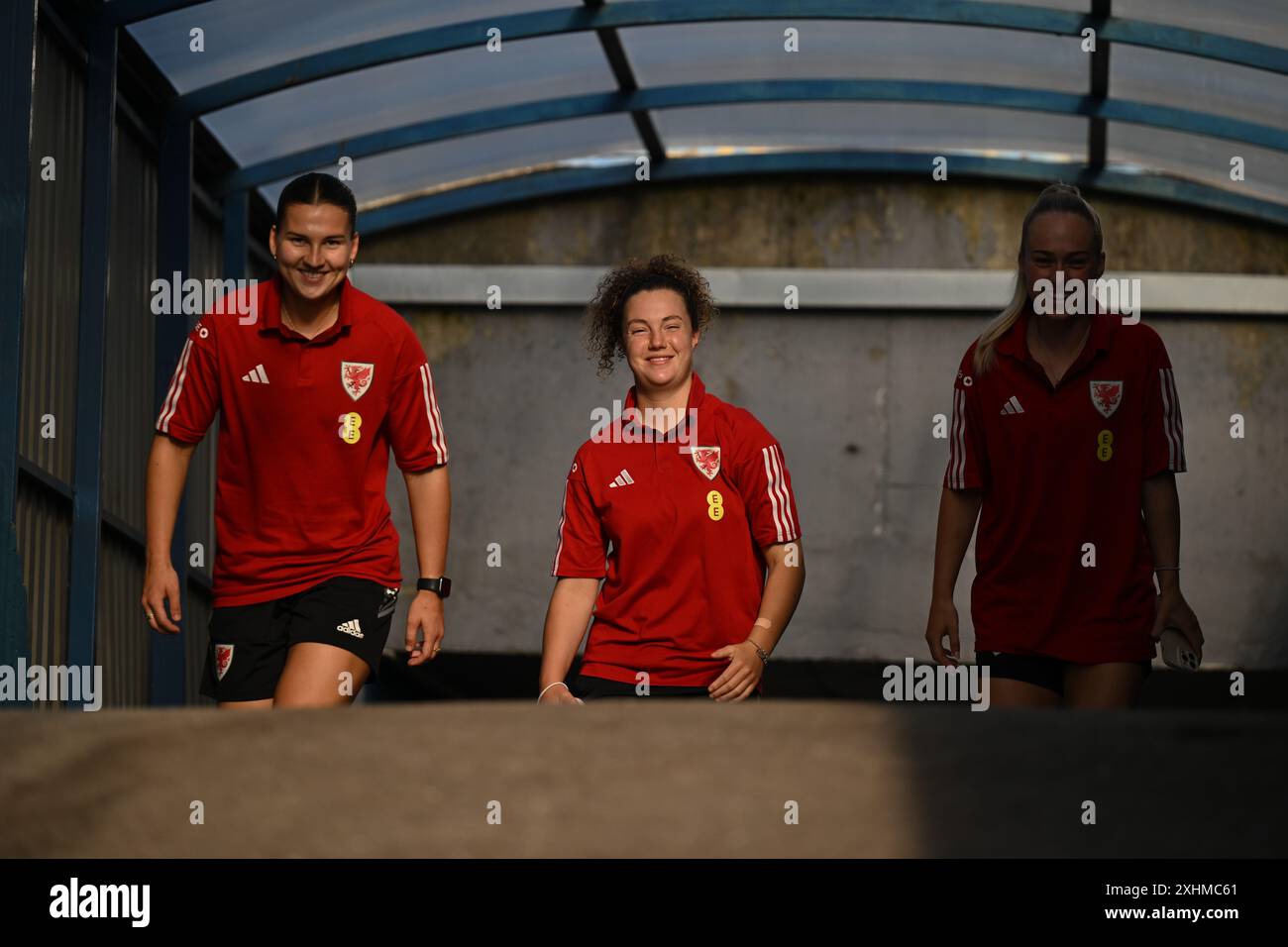 KARLOVAC, CROATIA - 12 JULY 2024: Wales' Alice Griffiths, Wales' Mary ...