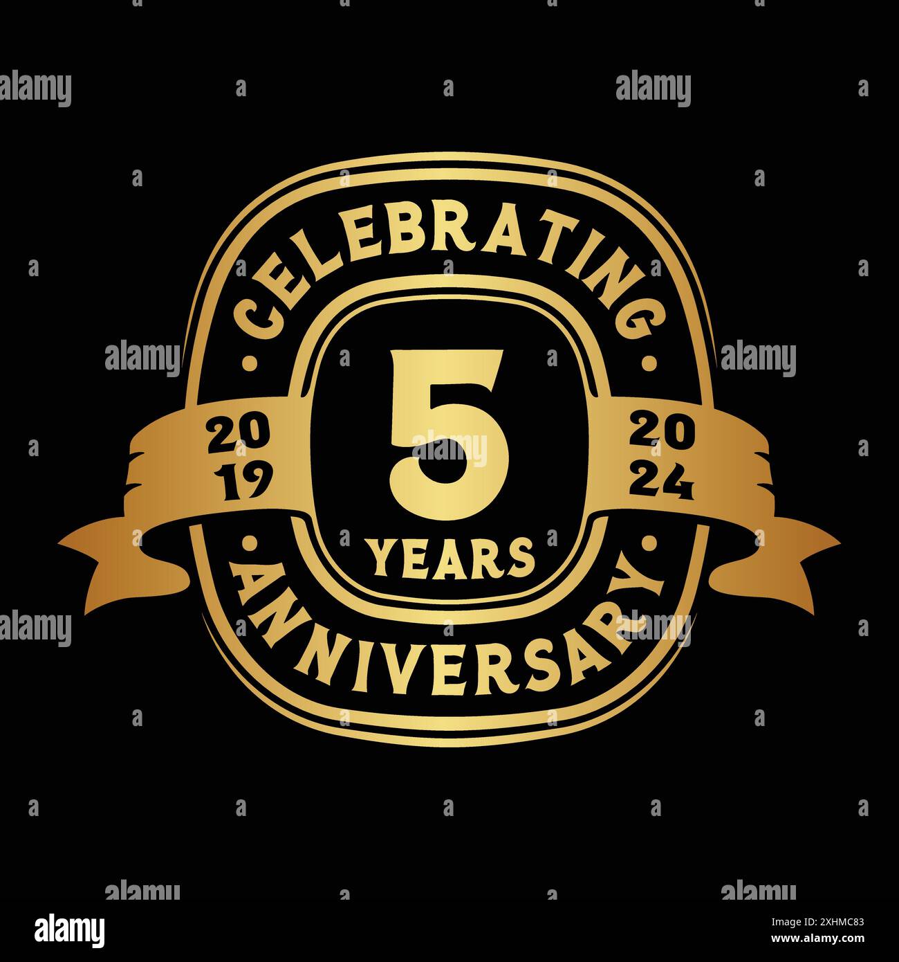 5th Anniversary Celebration Logo Design Template. 5th Anniversary ...