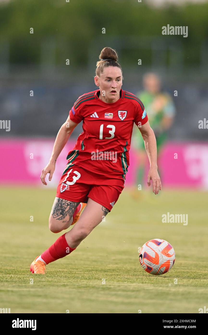 KARLOVAC, CROATIA - 12 JULY 2024: Wales’ Rachel Rowe during the UEFA ...