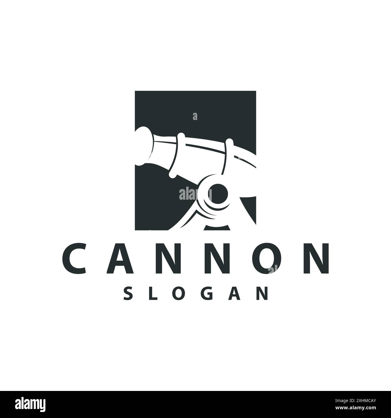 Cannon Logo, Elegant Simple Design Retro Vintage Style, War Artillery ...