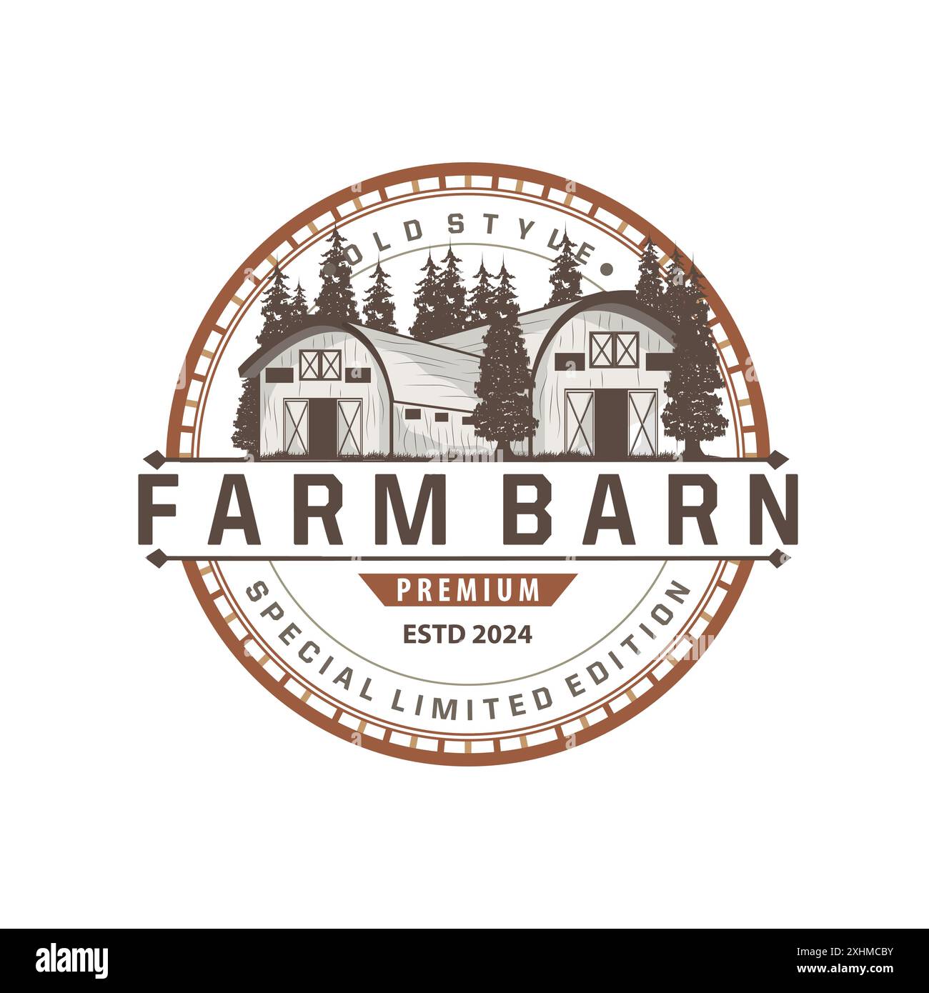 Barn logo agriculture building template farmer farm vintage design ...