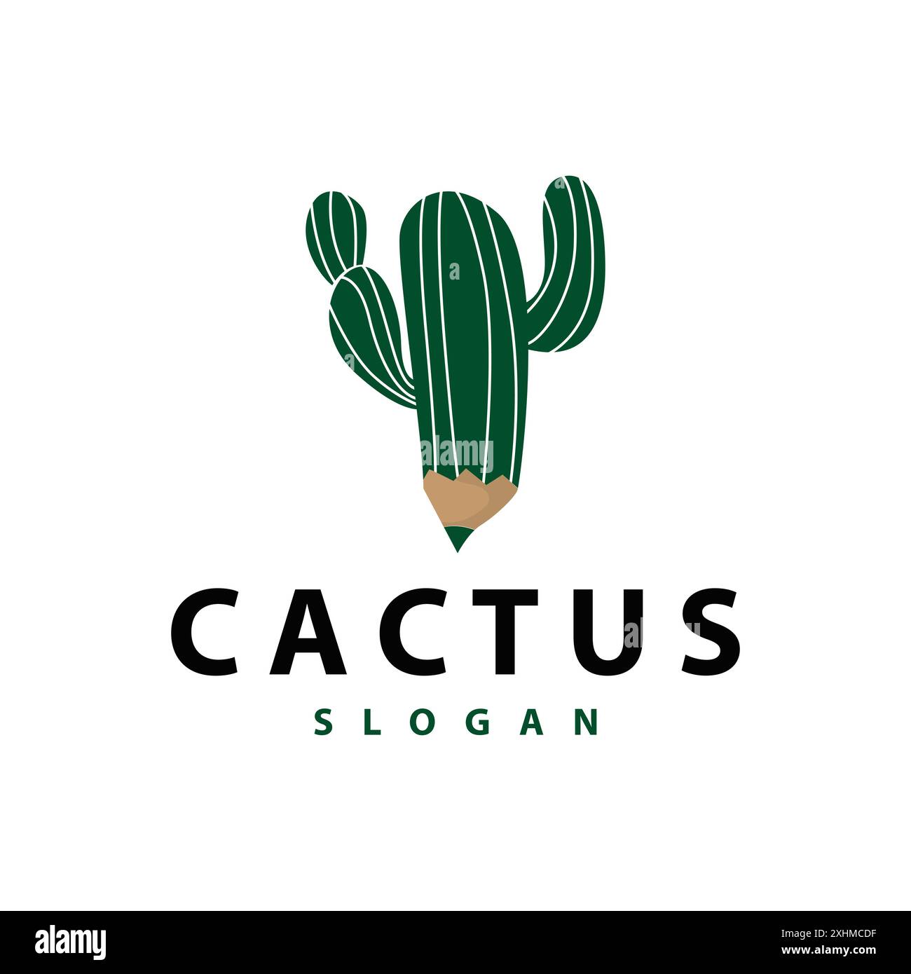 Cactus logo vector desert green plant design elegant style symbol Icon ...