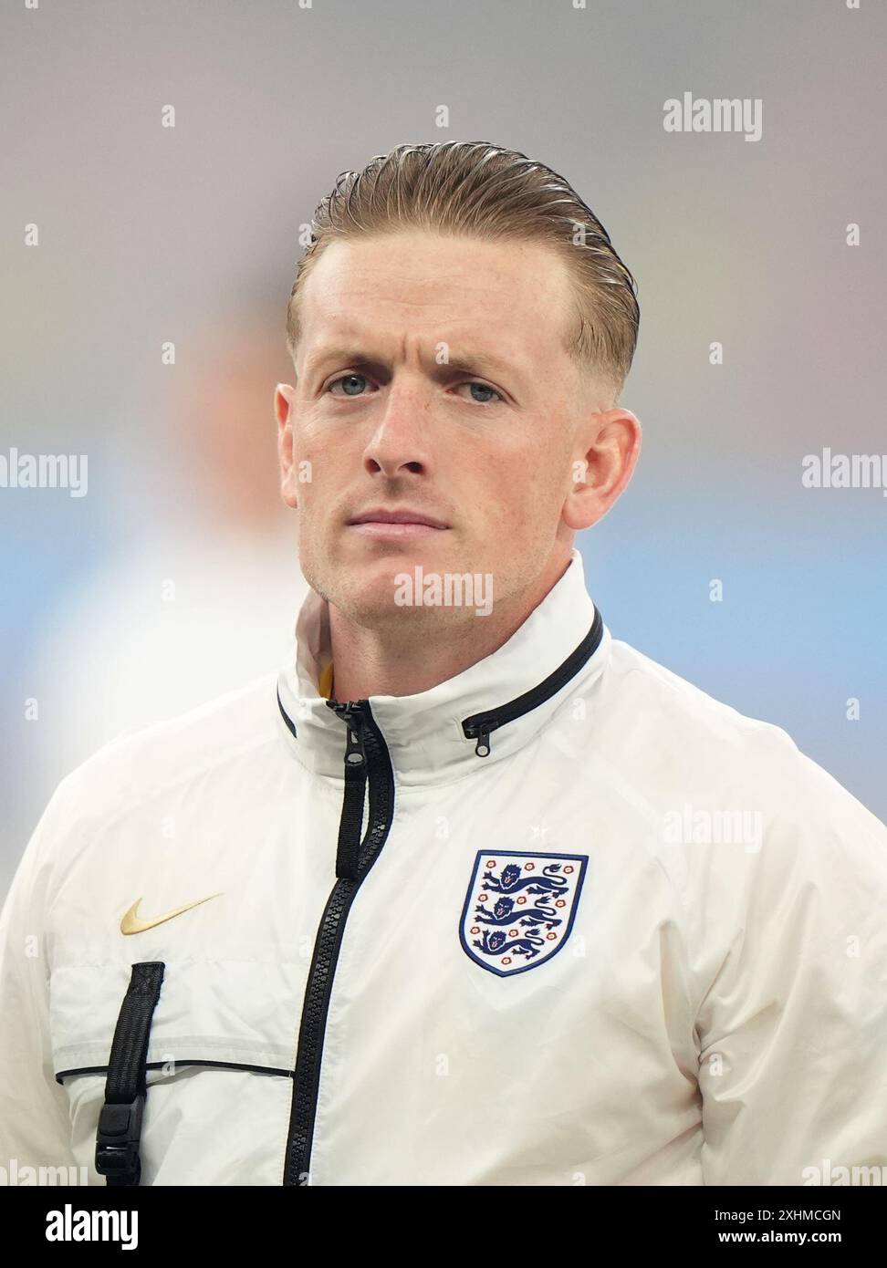 England goalkeeper Jordan Pickford before the UEFA Euro 2024 final ...