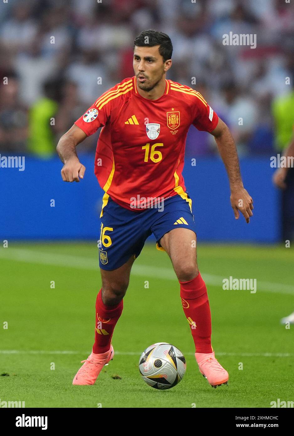 Spain's Rodri during the UEFA Euro 2024 final match at Olympiastadion ...