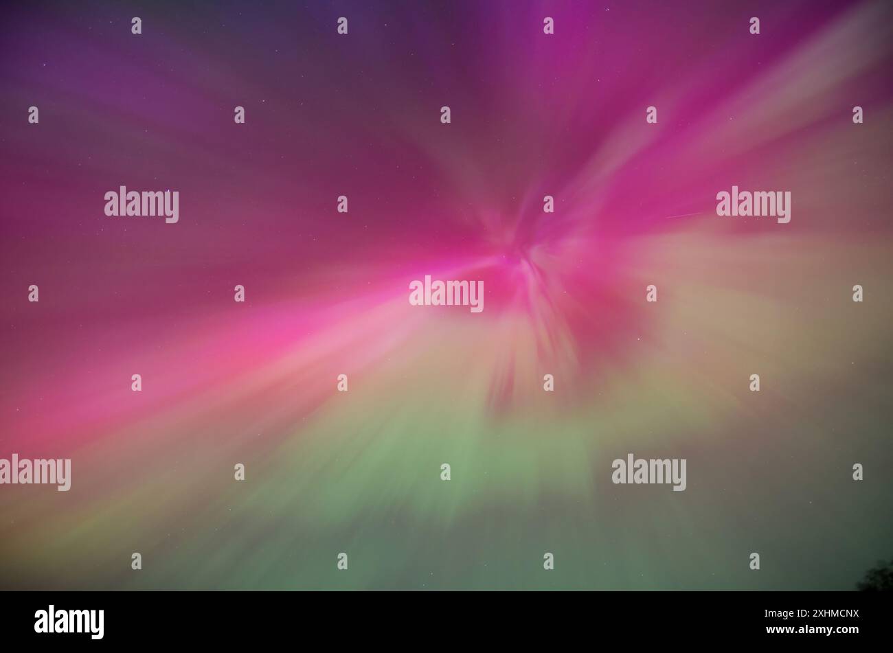 Colorful Aurora Over the Lithuania sky. Northern Lights Aurora Borealis ...