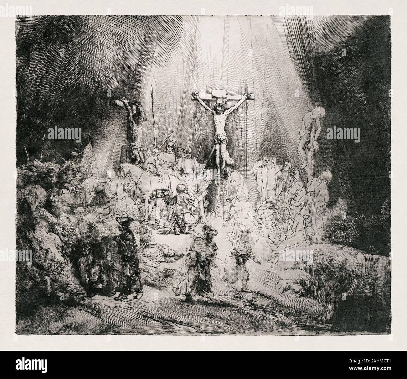 Crucifixion of jesus christ two thieves hi-res stock photography and ...