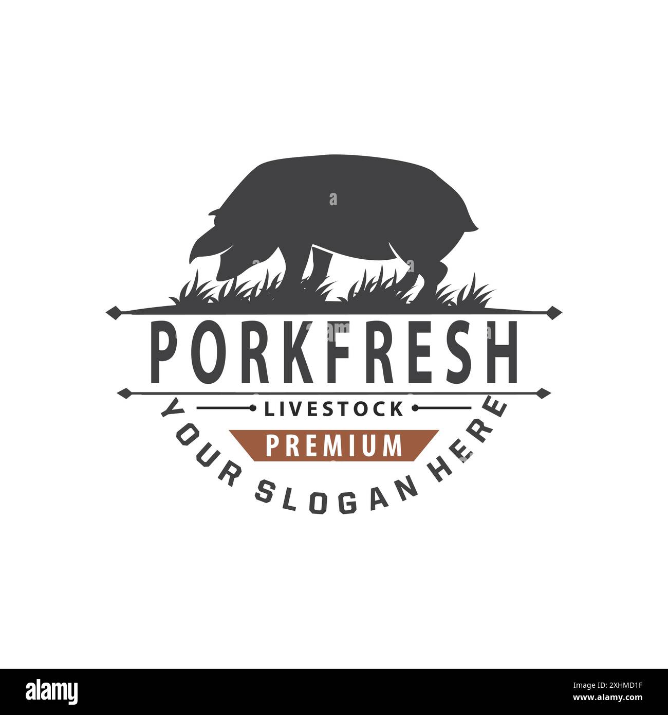 Pig logo hi-res stock photography and images - Alamy