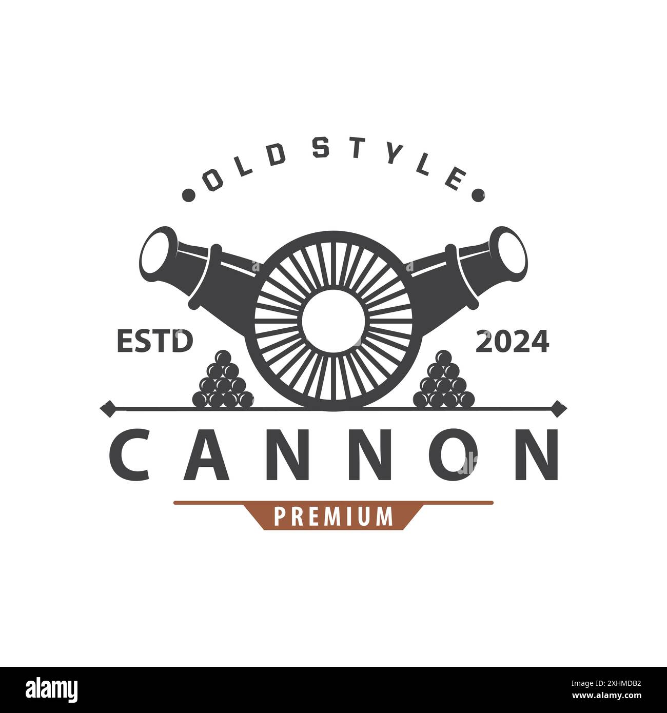 Cannon Logo, Elegant Simple Design Retro Vintage Style, War Artillery ...
