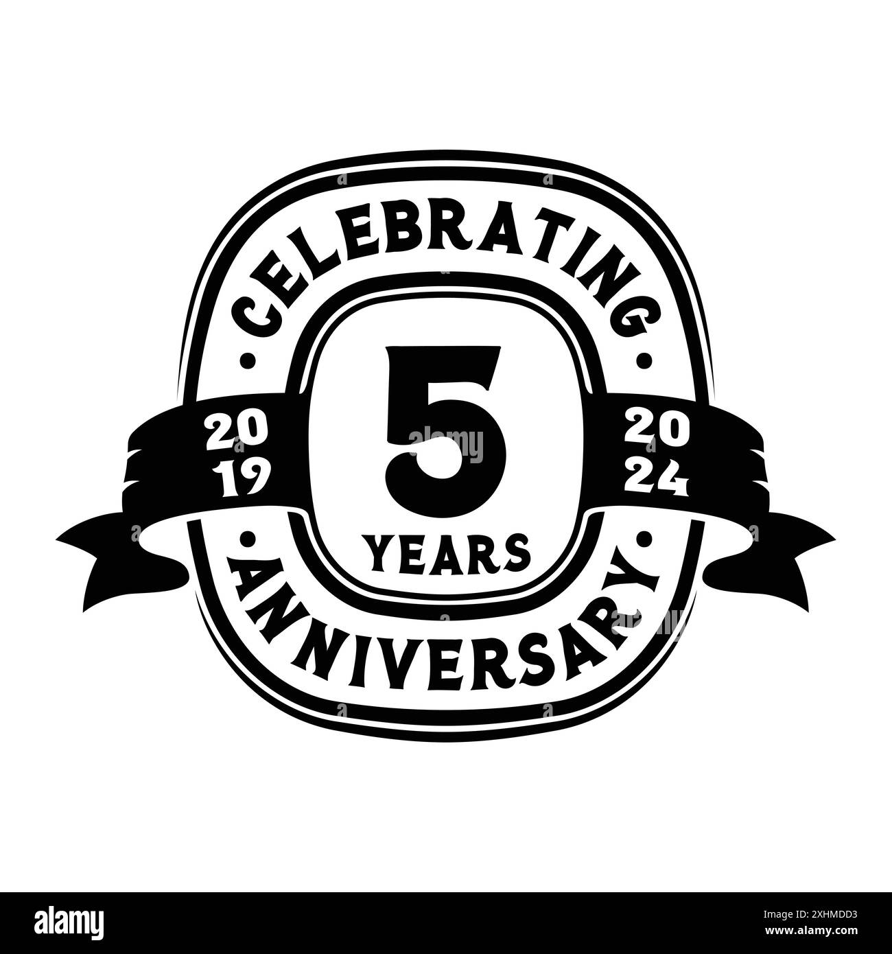 5th Anniversary Celebration Logo Design Template. 5th Anniversary ...