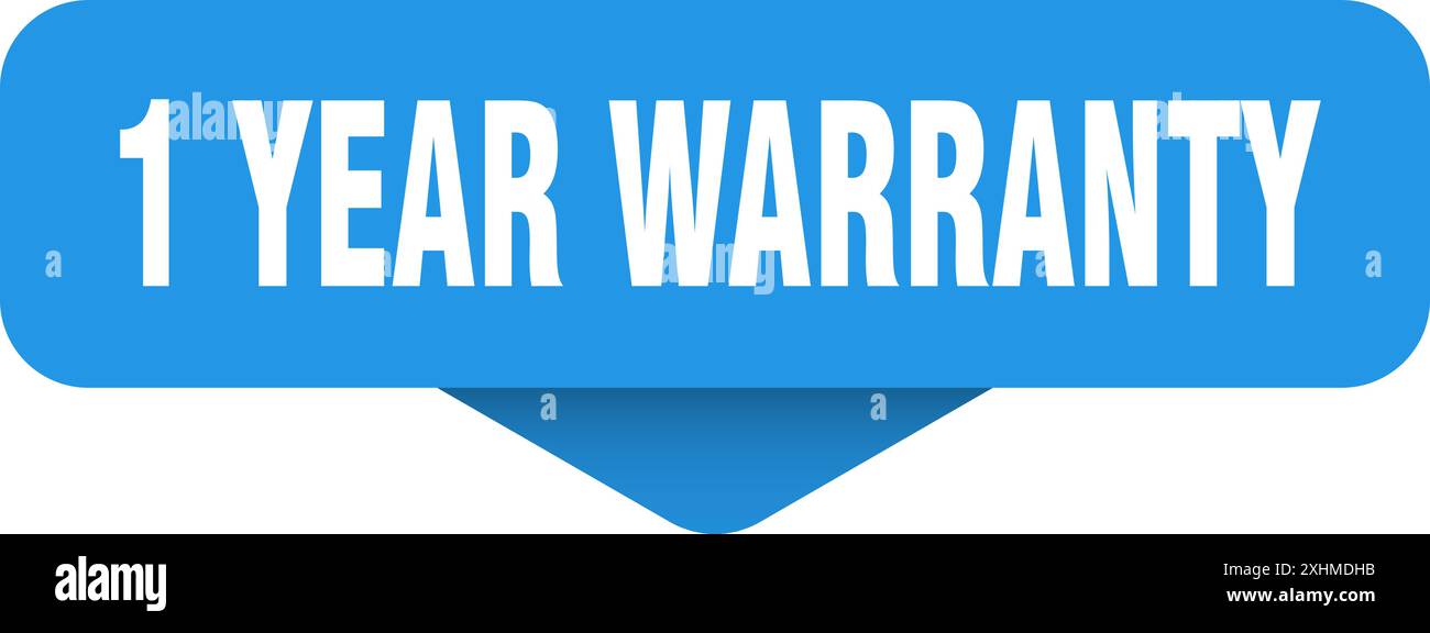 1 year warranty sticker. 1 year warranty sign on transparent background ...