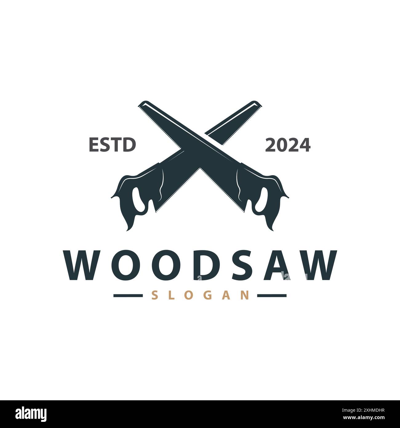 Wood saw logo vector design carpenter tool silhouette woodcutter wood ...