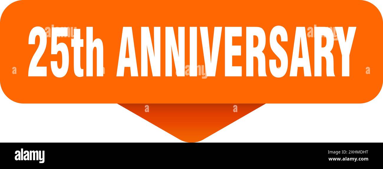 25th anniversary sticker. 25th anniversary sign on transparent ...