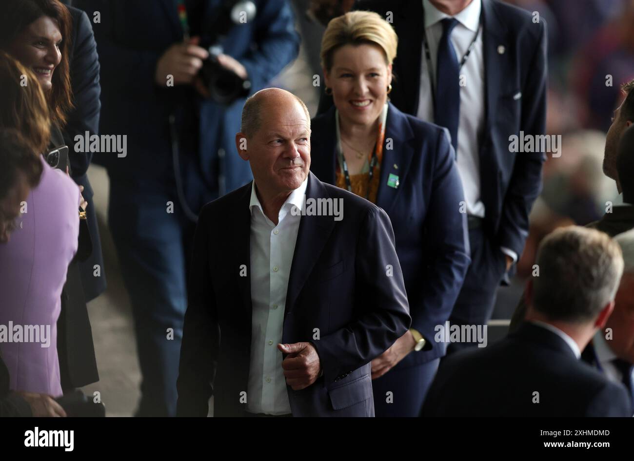 BERLIN, GERMANY - JULY 14: Olaf Scholz, German Cancelor during the UEFA ...