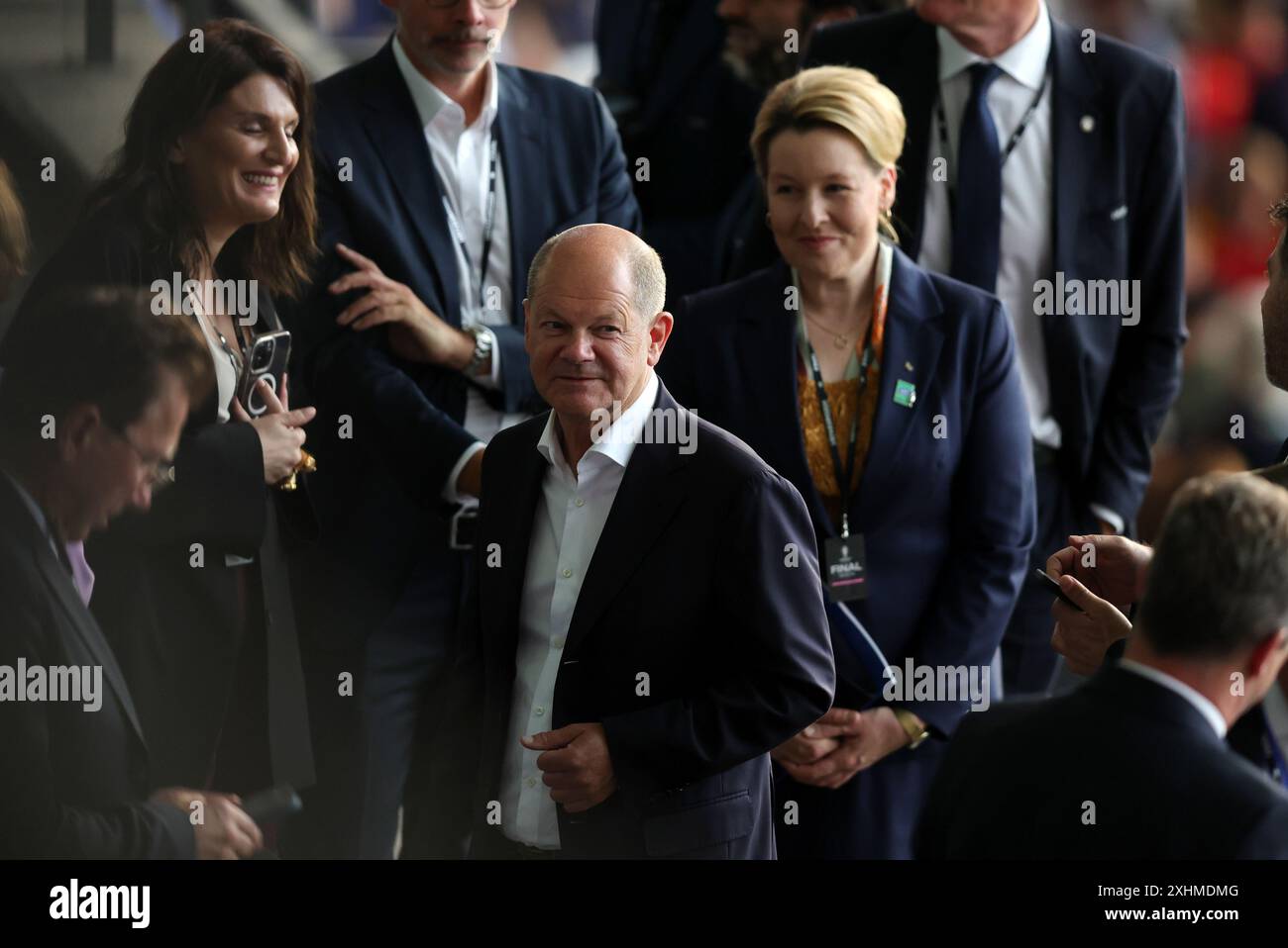 BERLIN, GERMANY - JULY 14: Olaf Scholz, German Cancelor during the UEFA ...