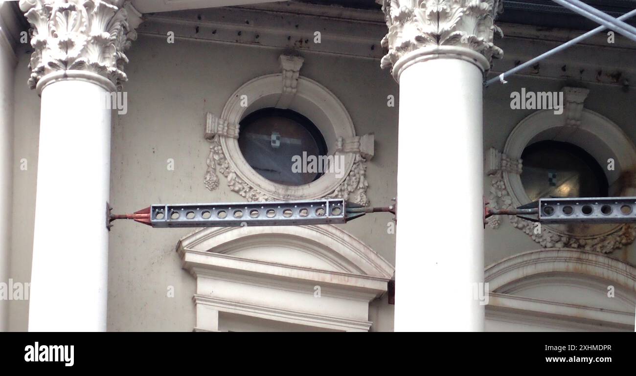Wellington's town hall , a heritage building, under repair and ...