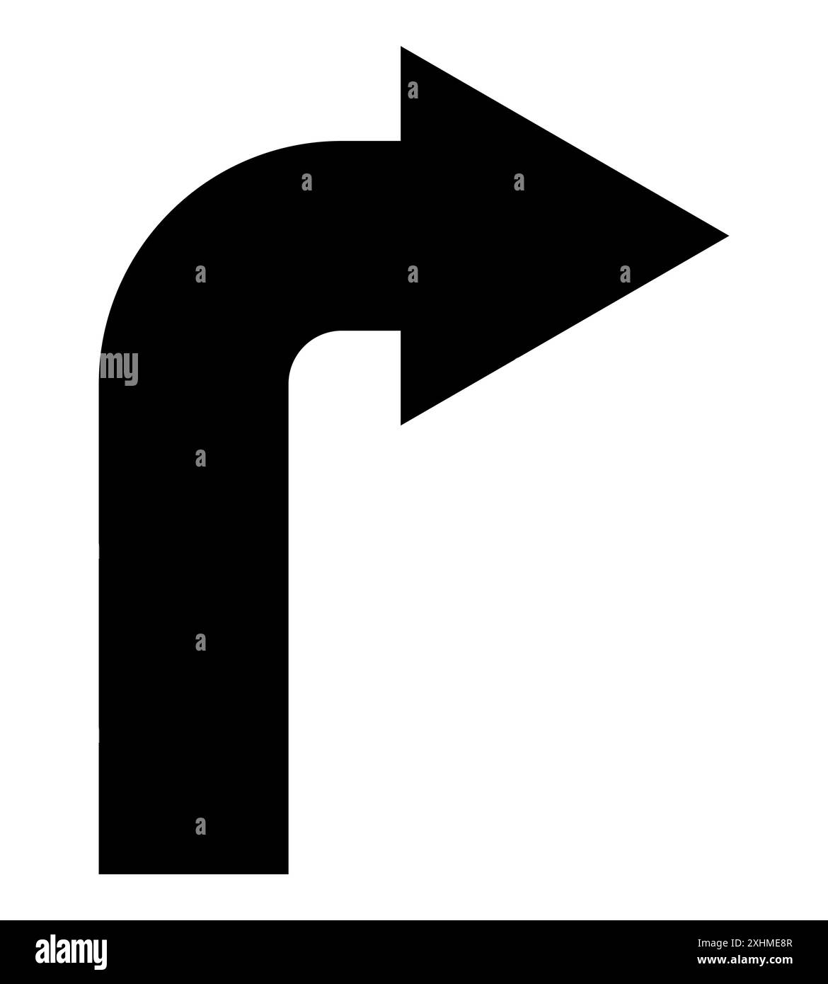 arrow pointing to the right, black and white vector silhouette ...