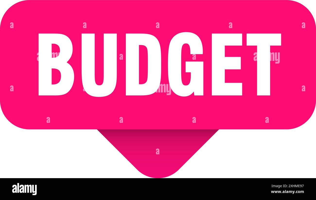 budget sticker. budget sign on transparent background. rectangular ...