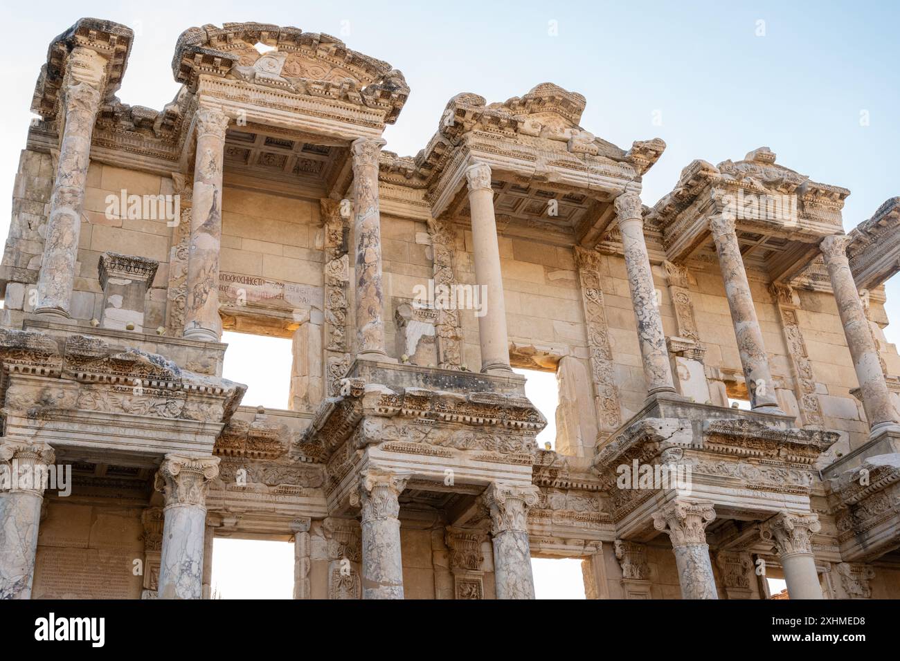 Celsus library in the Ancient City of Ephesus with its magnificent view ...
