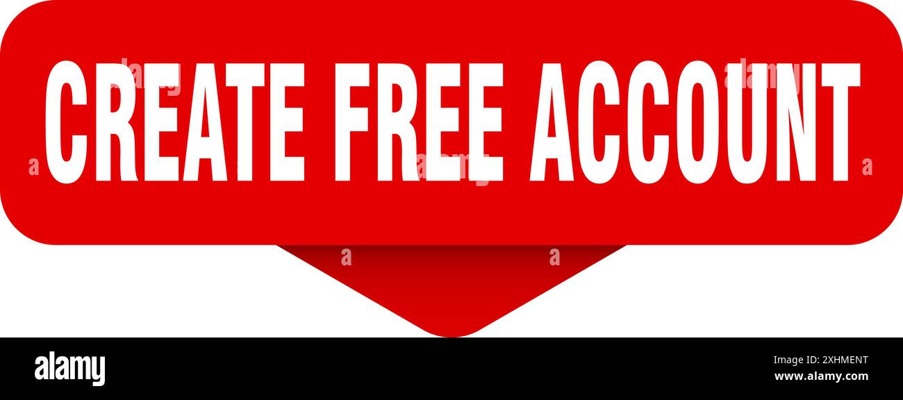 create free account sticker. create free account sign on transparent ...