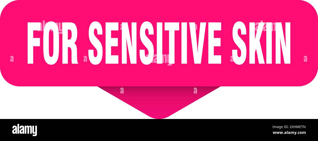 for sensitive skin sticker. for sensitive skin sign on transparent ...