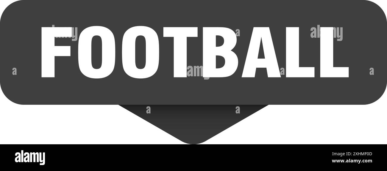 football sticker. football sign on transparent background. rectangular ...
