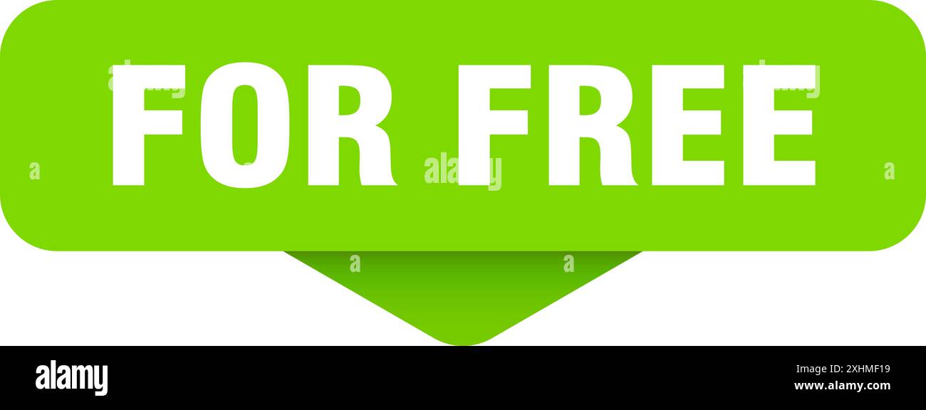 for free sticker. for free sign on transparent background. rectangular ...