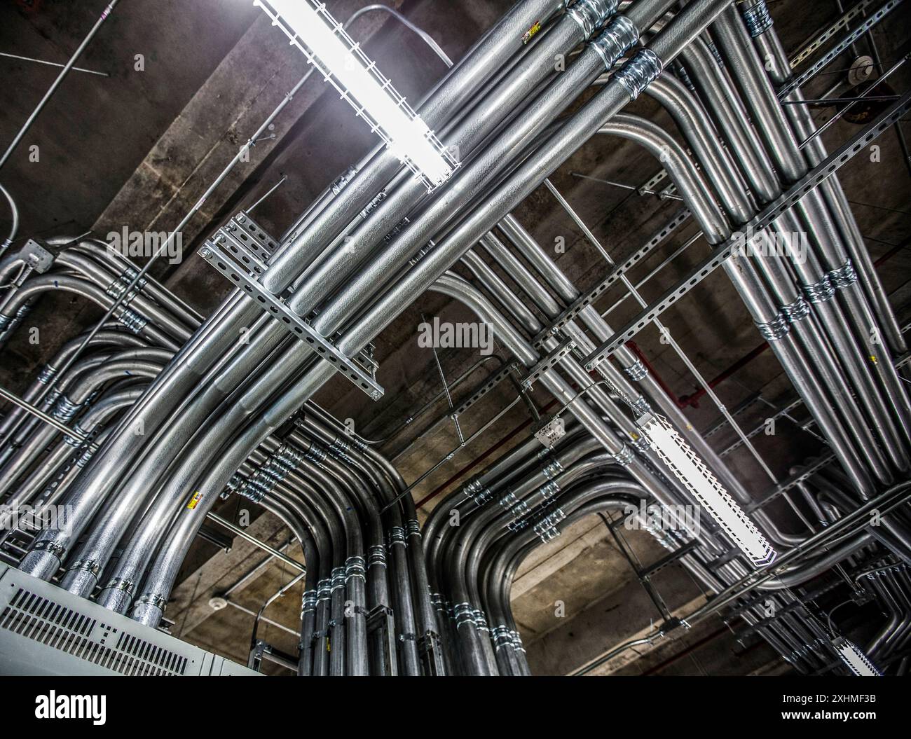 Electrical conduit in computing center Stock Photo - Alamy