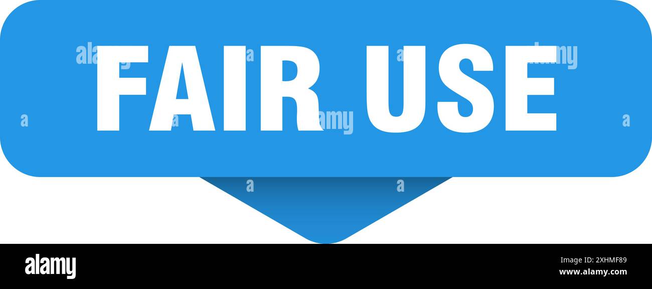 fair use sticker. fair use sign on transparent background. rectangular ...
