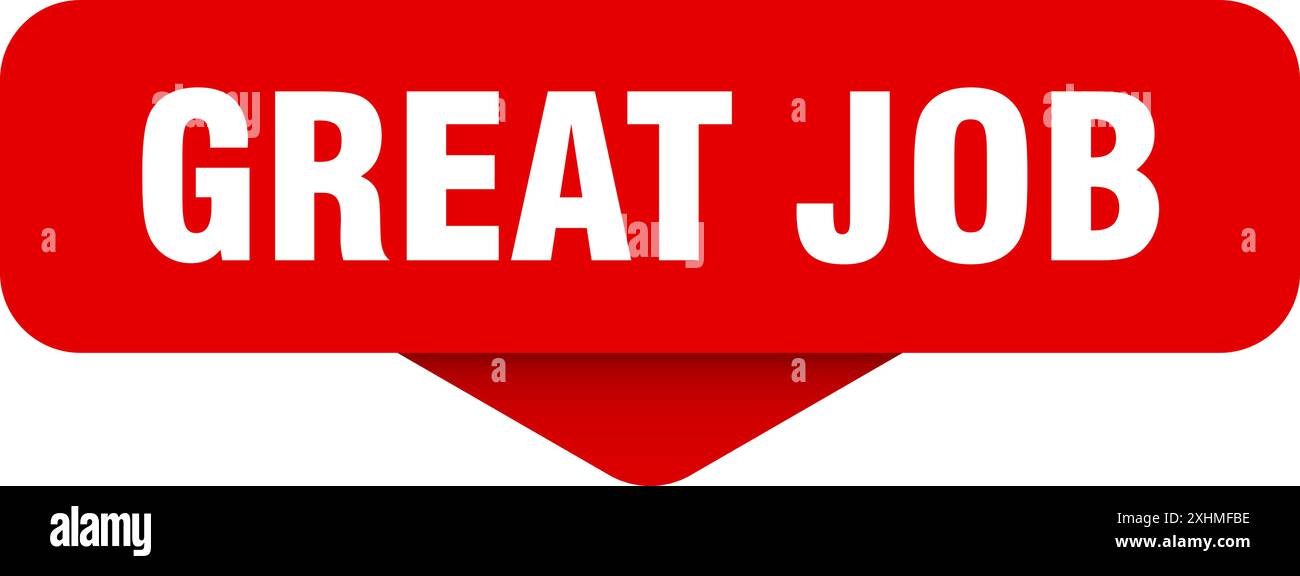 great job sticker. great job sign on transparent background ...