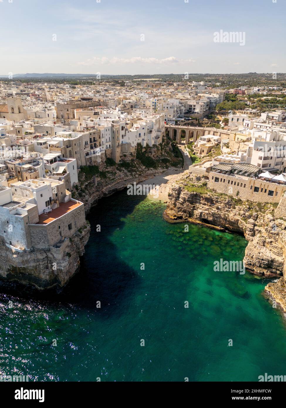The Best Aerial View of Polignano a Mare, Italy - Coastal Town Stock ...