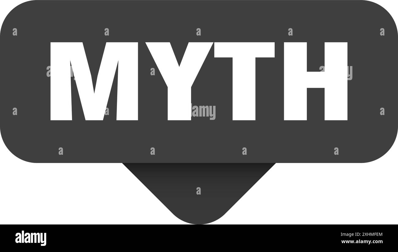 myth sticker. myth sign on transparent background. rectangular button ...