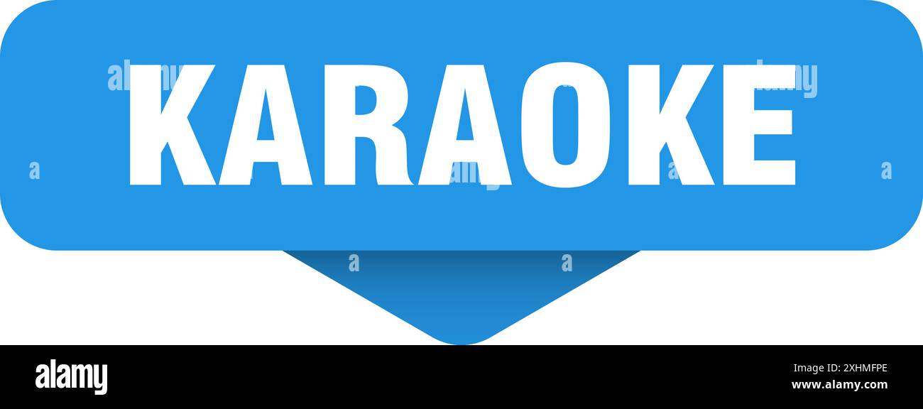 karaoke sticker. karaoke sign on transparent background. rectangular ...