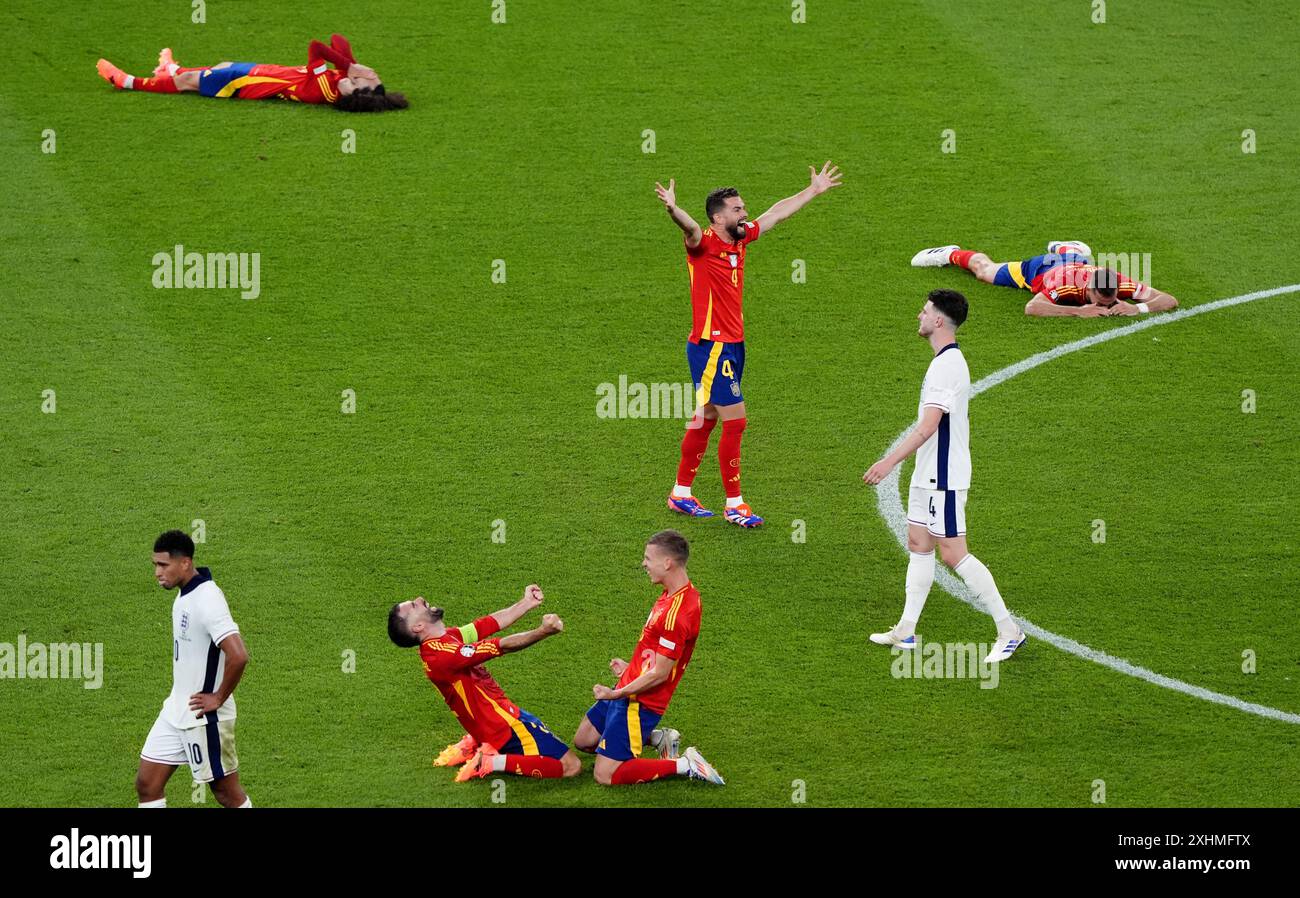 Spain's Dani Olmo, Daniel Carvajal and Nacho Fernandez celebrate as ...