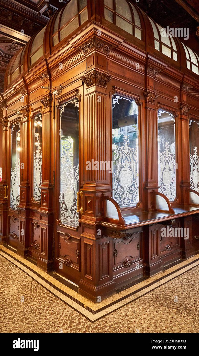 wooden entrance of the old "La Prensa" newspaper building Stock Photo ...